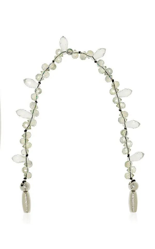 OSSA Crystal Phone Strap Wristlet - White