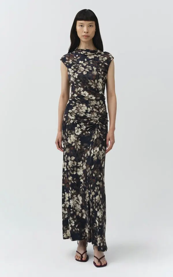 Simkhai Acacia Draped Jersey Midi Dress