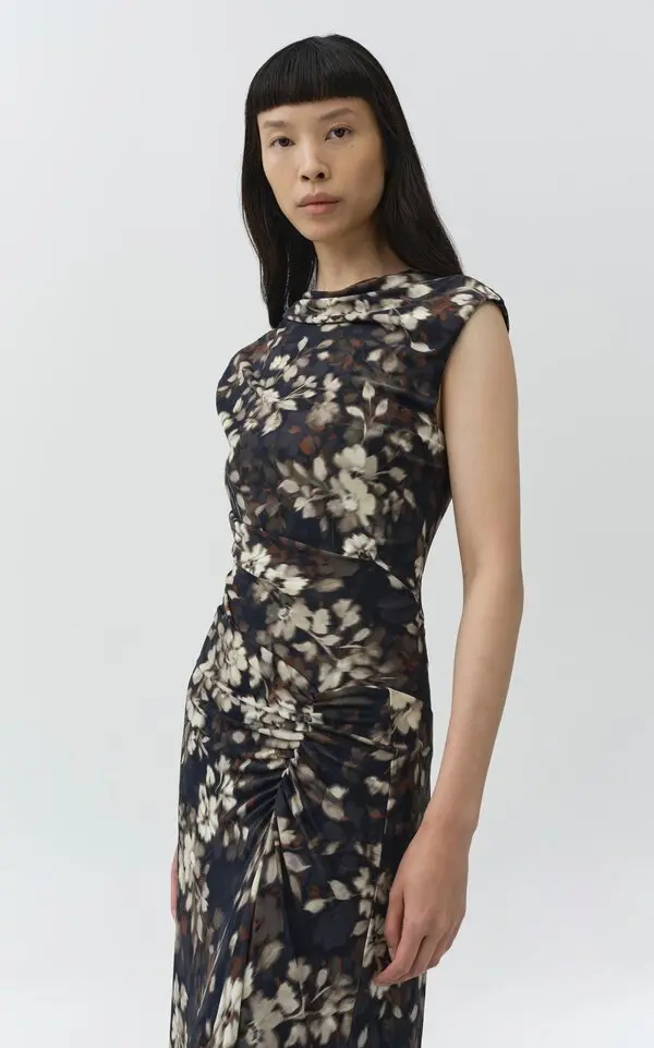 Simkhai Acacia Draped Jersey Midi Dress