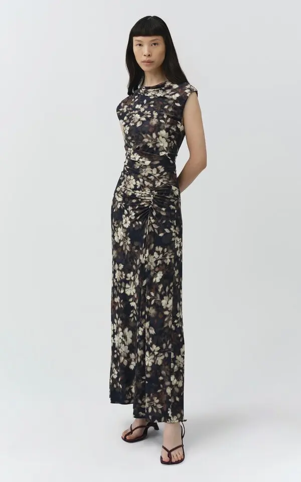 Simkhai Acacia Draped Jersey Midi Dress