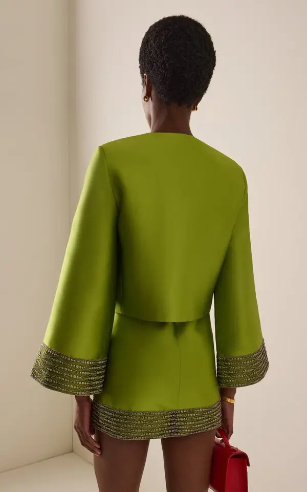 DESTREE Satin Jacket With Embellished Cuffs