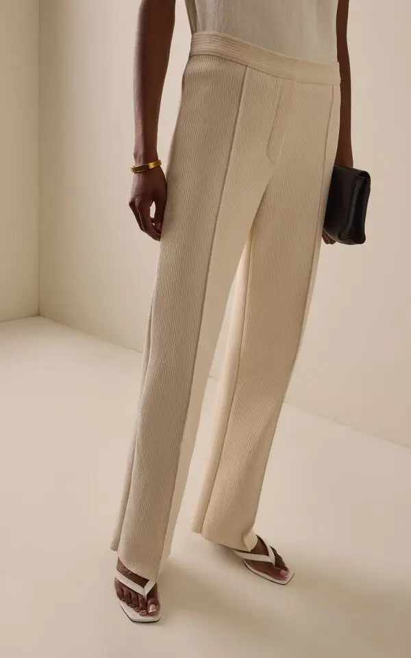 HIGH SPORT Evie Corduroy Straight-leg Pants