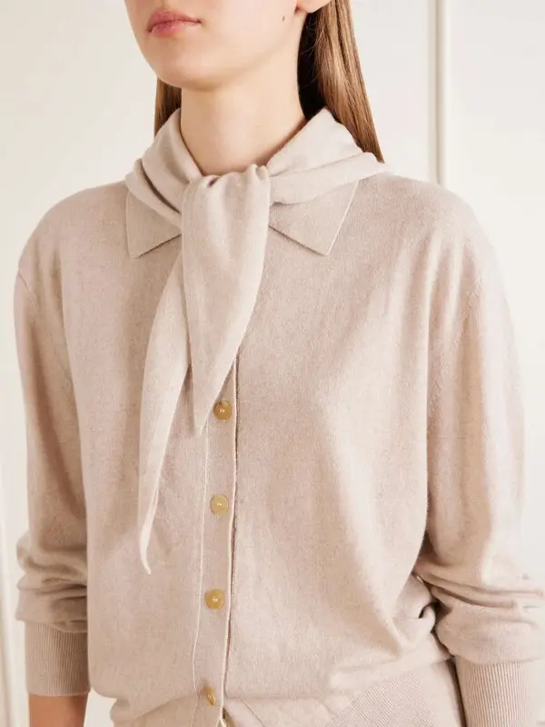 Arch4 Detailed Cashmere Sweater - Beige