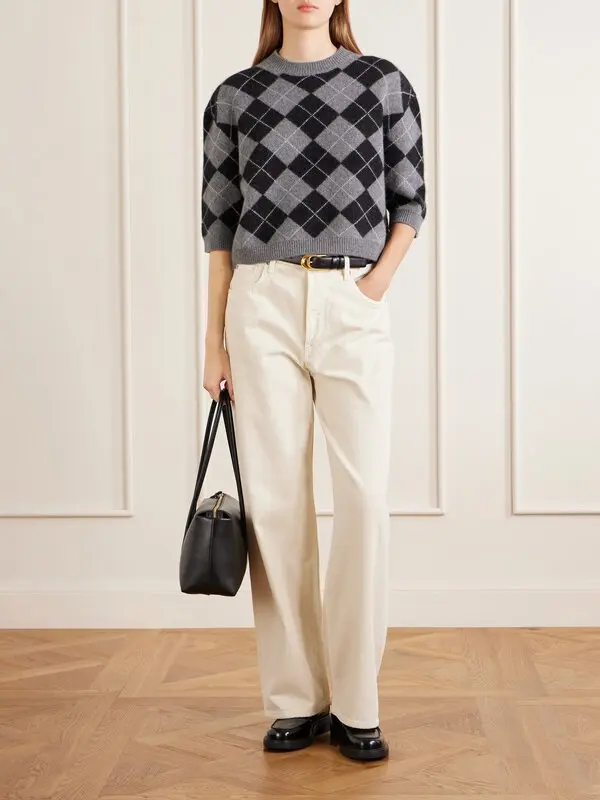 Arch4 Karlie Argyle Cashmere Sweater