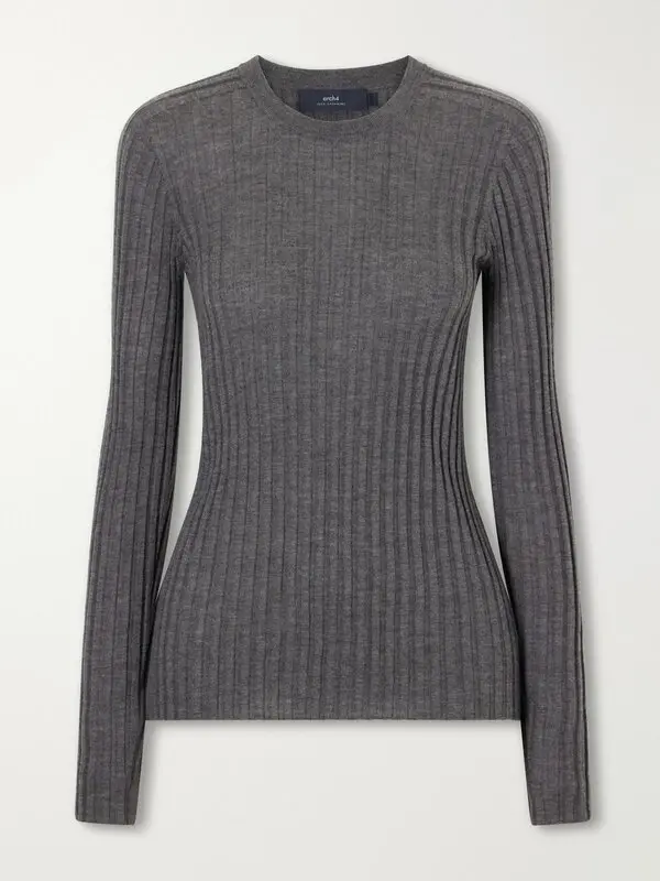 Arch4 Ribbed Cashmere Pullover