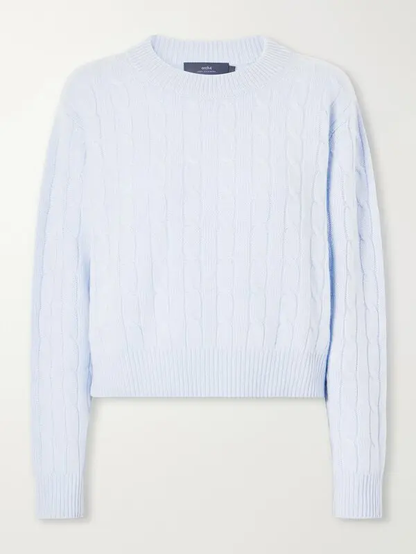 Arch4 Tinka Cable-knit Cashmere Sweater - Blue