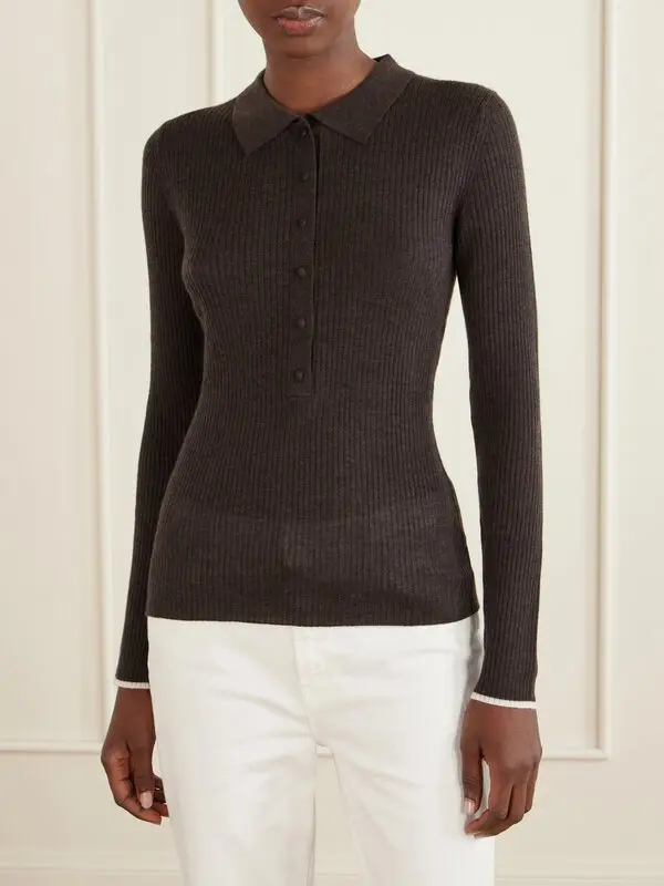 Arch4 Maja Cashmere Polo Sweater