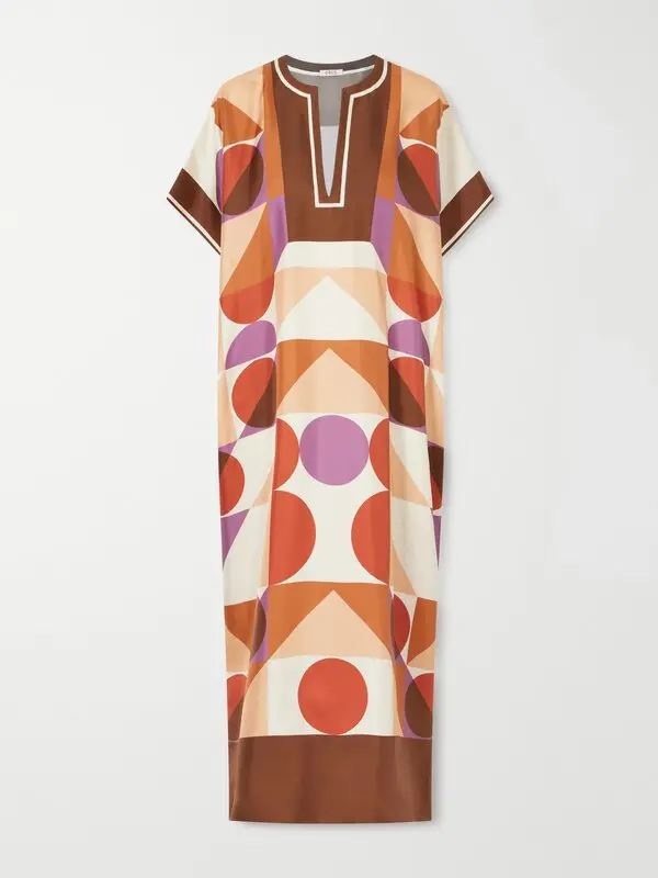 ERES Marisa Silk-twill Kaftan - Neutrals
