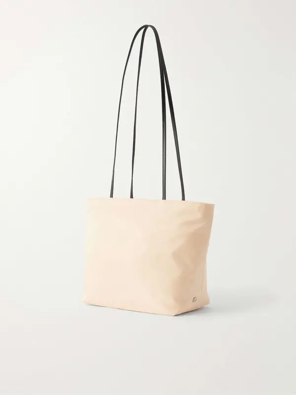 VALESQUE Spaghetti Leather-trimmed Nylon Shoulder Bag