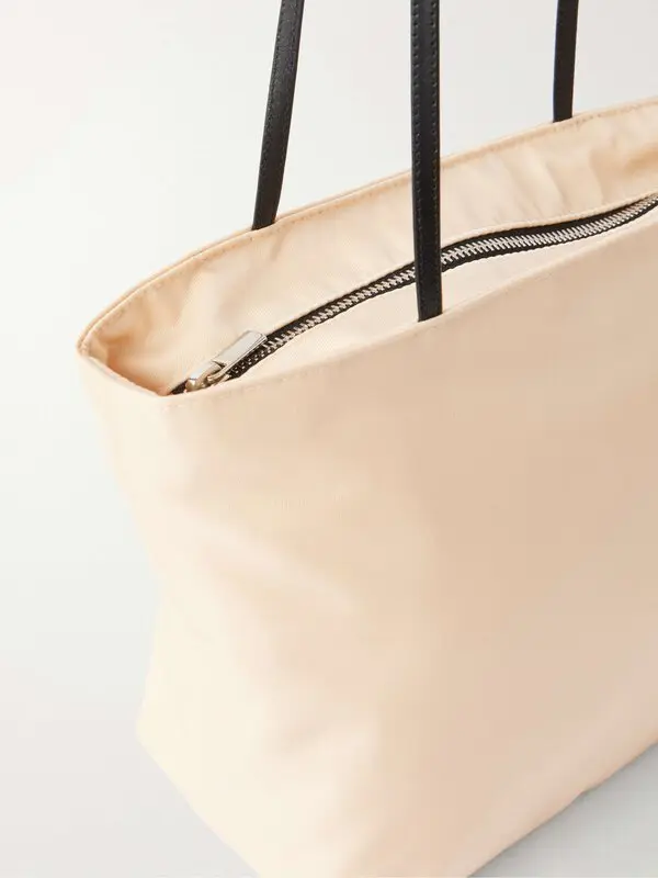 VALESQUE Spaghetti Leather-trimmed Nylon Shoulder Bag