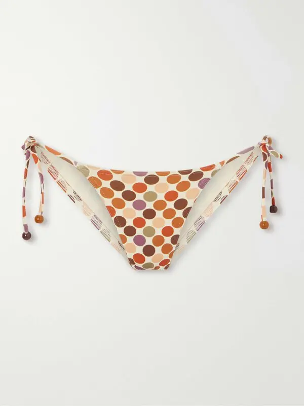 ERES Lou Lou Polka-dot Print Bikini Briefs - Cream