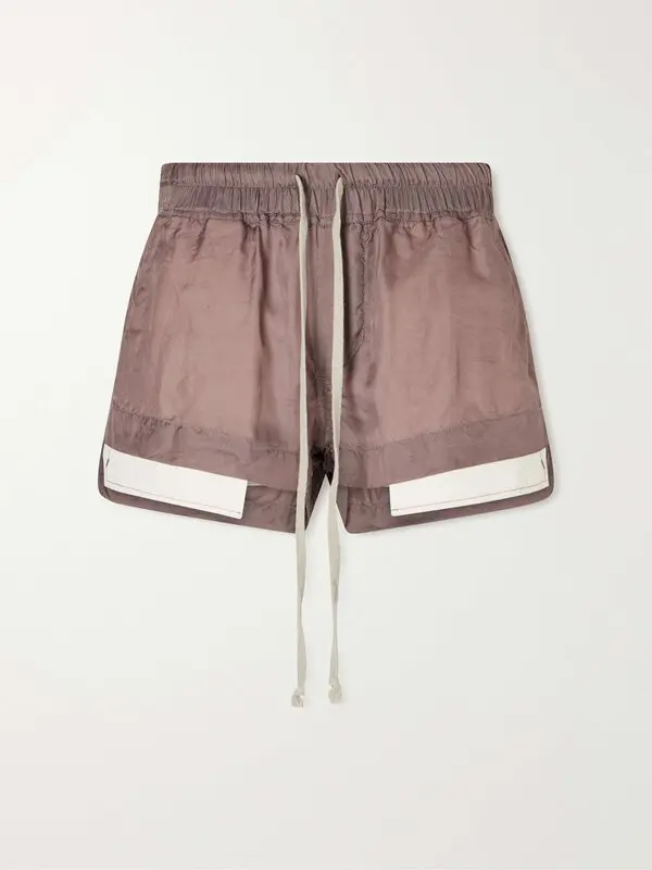 Rick Owens Tower Fog Shell Shorts - Grape