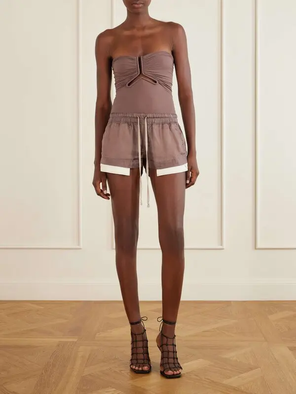 Rick Owens Tower Fog Shell Shorts - Grape