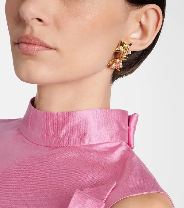 Oscar De La Renta Embellished Clip-on Earrings