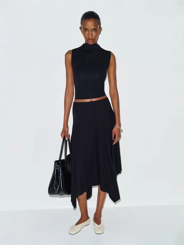 REFORMATION Flora Knit Two Piece Set - Black