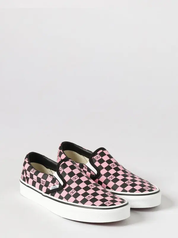 Valentino Garavani X Vans Checked Monogram Canvas Slip-on Sneakers