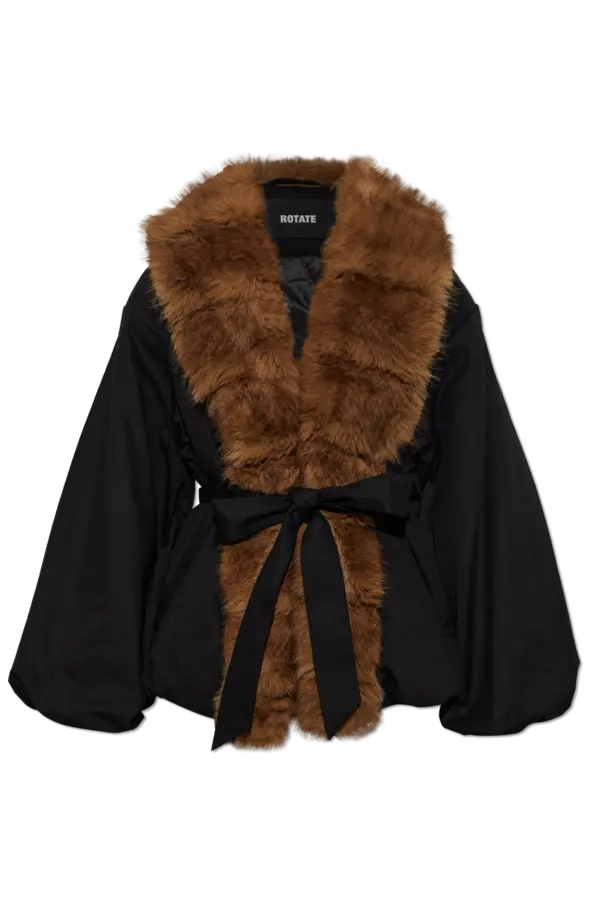 ROTATE BY BIRGER CHRISTENSEN Jacket With Belt - Black