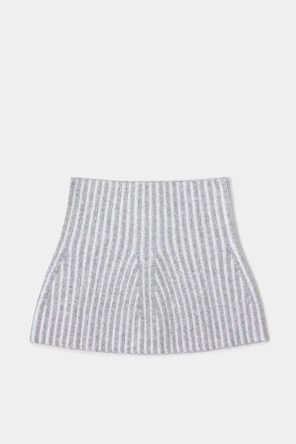 Bogner Merida Virgin Wool Ribbed Collar - Gray