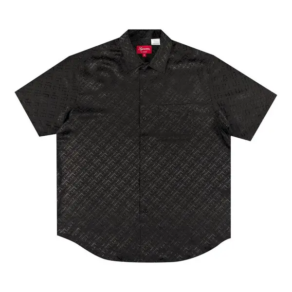 Supreme Tonal Monogram Silk Short-sleeve Shirt