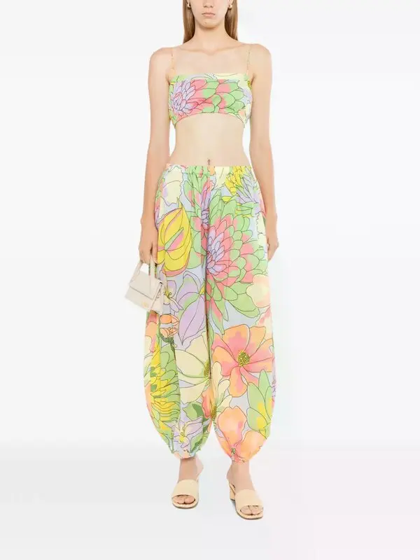 Farm Rio Spring Affair Balloon Pants - Green