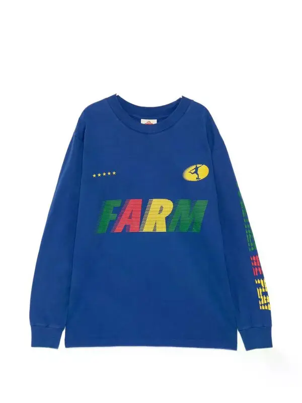 Farm Rio Long Sleeve Graphic T-shirt - Blue