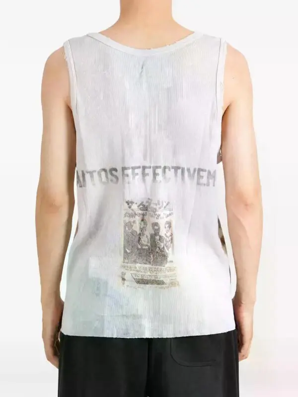 SAITOS Graphic-print Ribbed Tank
