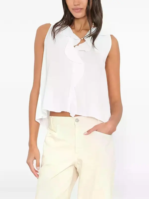 Xirena Casara Ruffled Sleeveless Blouse