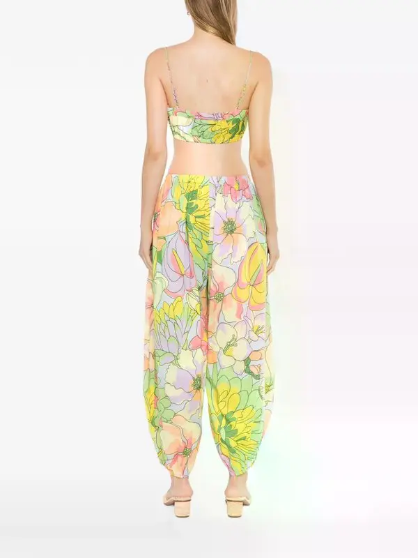 Farm Rio Spring Affair Beaded Crop Top