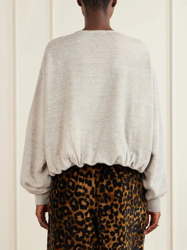 R13 Balloon Cotton-jersey Zip-up Sweatshirt