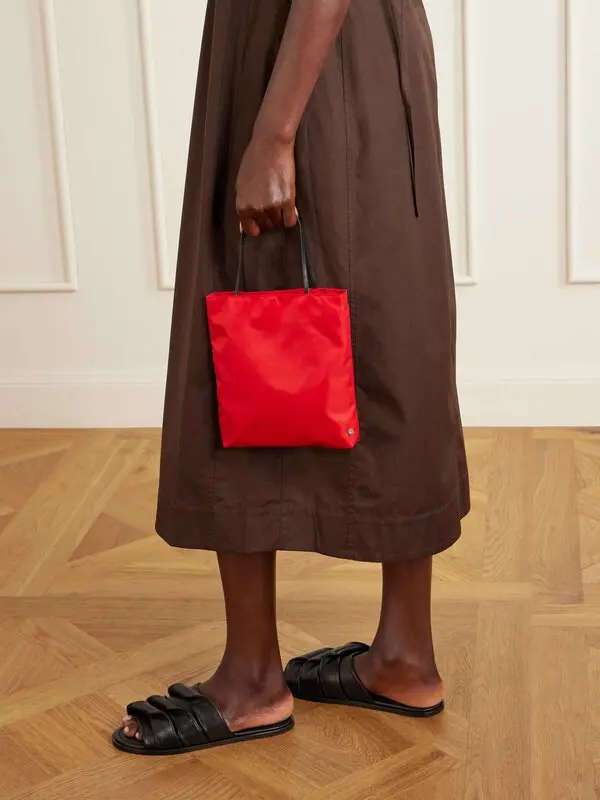 VALESQUE Thea Leather-trimmed Nylon Tote Bag