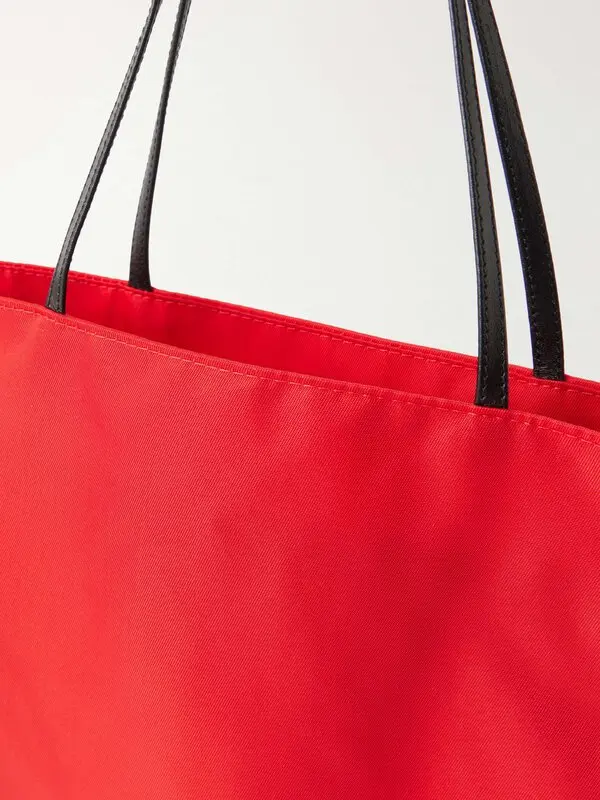 VALESQUE Thea Leather-trimmed Nylon Tote Bag