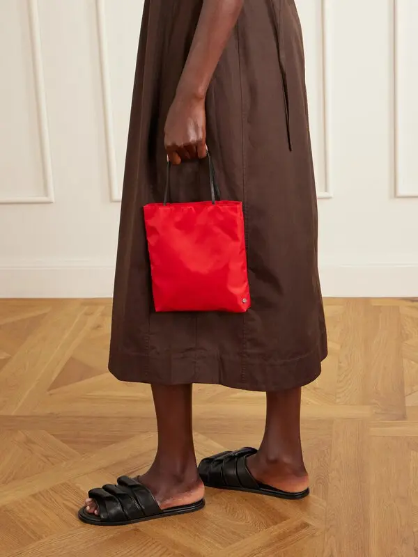 VALESQUE Thea Nylon Tote Bag With Leather Trim