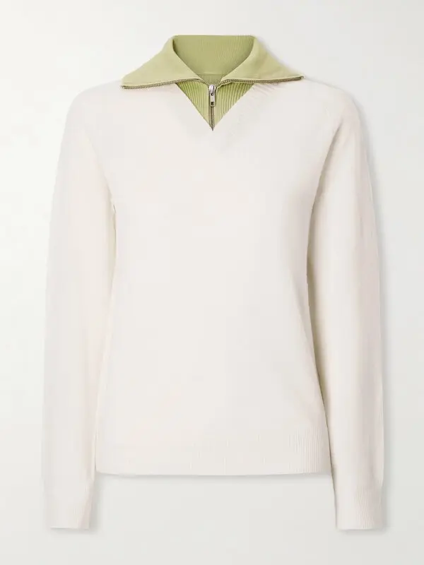 MAISON MARGIELA Ribbed Wool-blend Sweater - Green