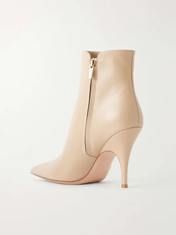 GIANVITO ROSSI Sofia 95 Leather Ankle Boots