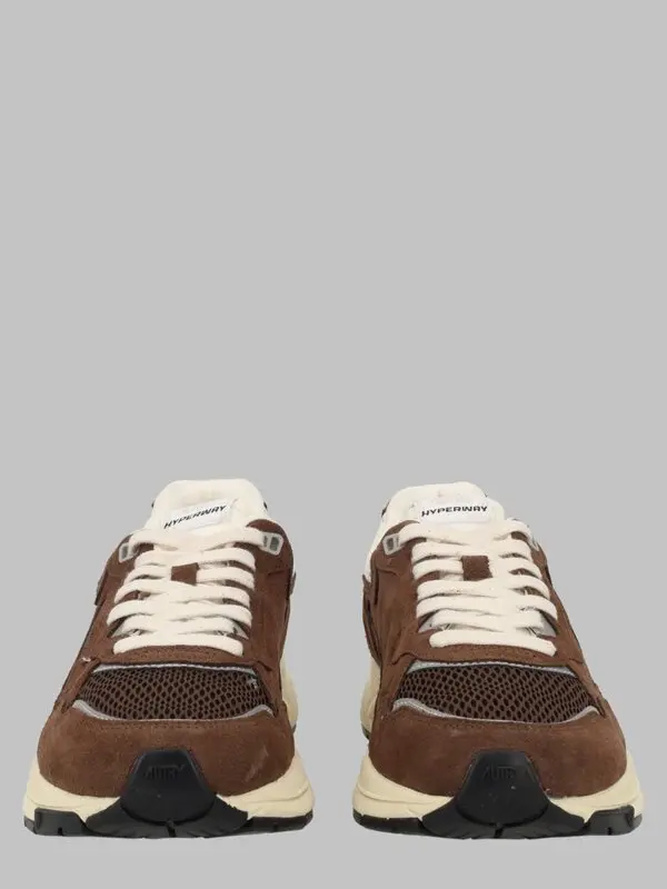 AUTRY Hyperway Low Suede & Leather Sneakers - Brown
