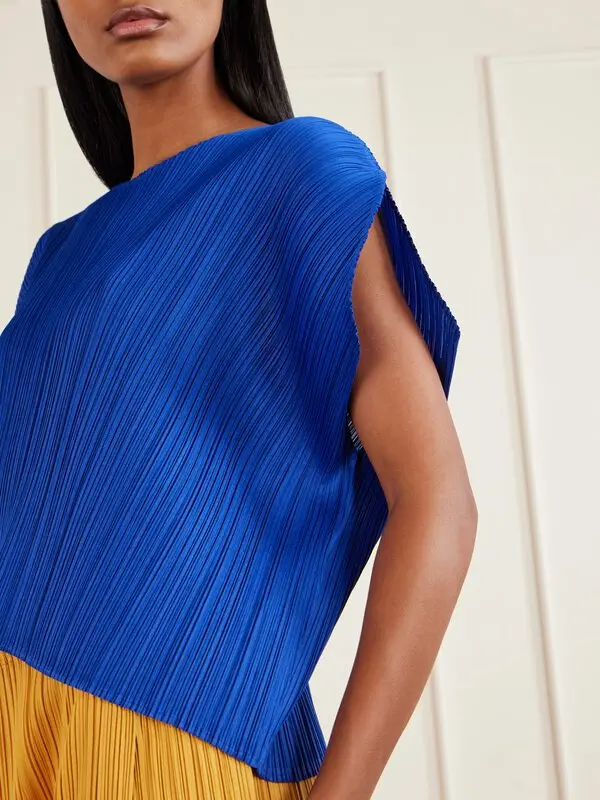 Issey Miyake Plissé Blouse - Blue