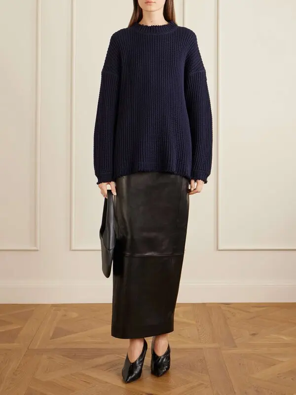 Khaite Dylan Knitted Cotton Sweatshirt