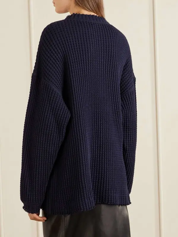 Khaite Dylan Knitted Cotton Sweatshirt