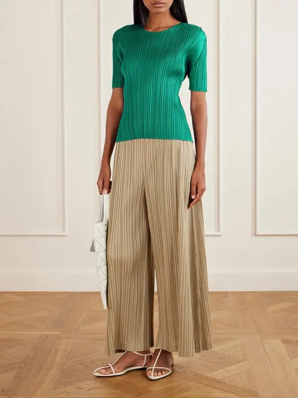 PLEATS PLEASE Issey Miyake Pleated Short-sleeve Shirt