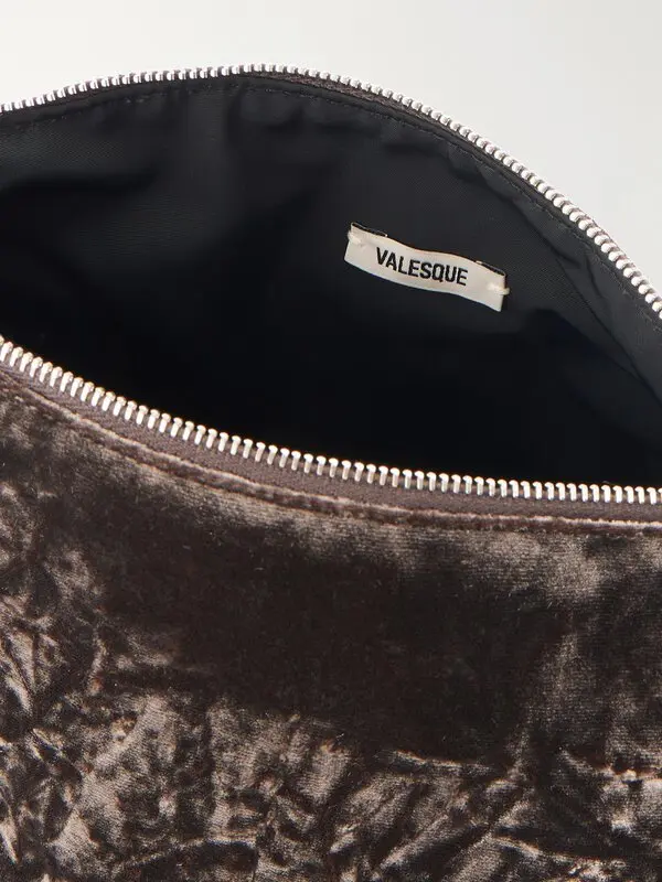 VALESQUE Corset" Shoulder Bag In Crushed Velvet