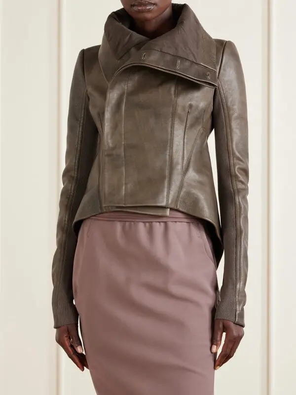 Rick Owens Naska Leather Biker Jacket