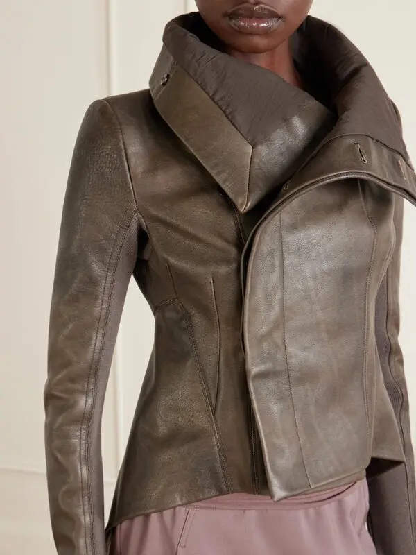 Rick Owens Naska Leather Biker Jacket