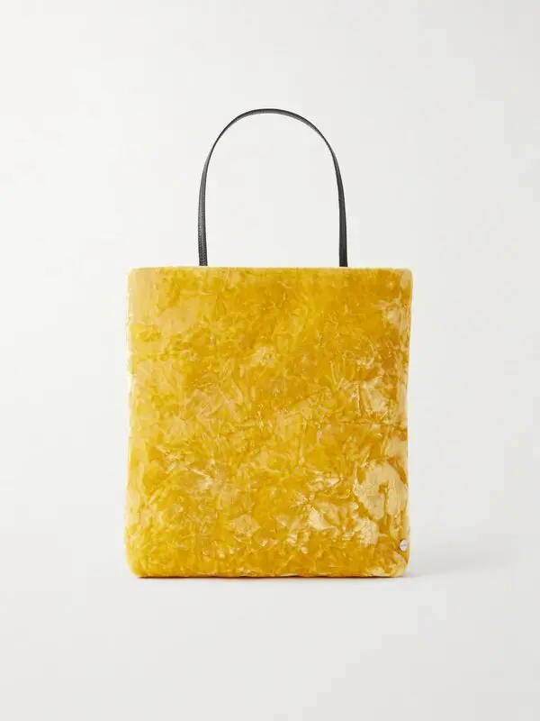 VALESQUE Thea Crushed-velvet Tote