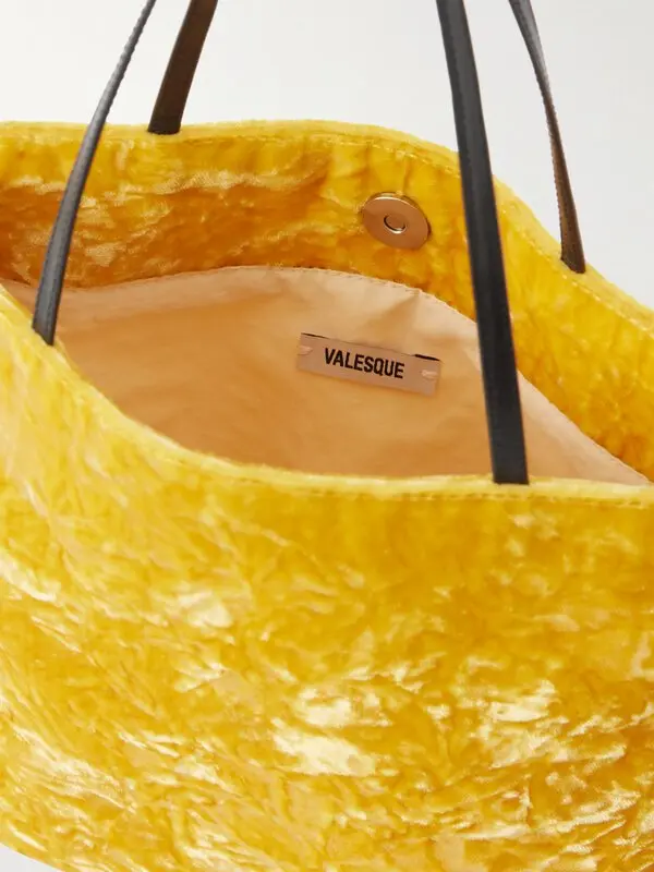 VALESQUE Thea Crushed-velvet Tote