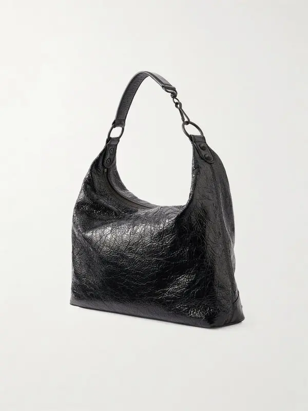 Balenciaga Le City Small Leather Shoulder Bag - Black