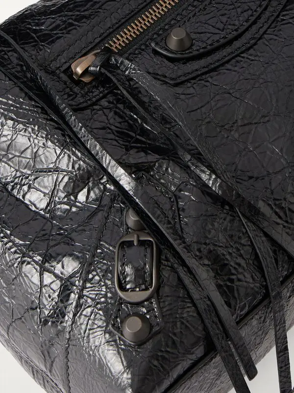 Balenciaga Le City Small Leather Shoulder Bag - Black