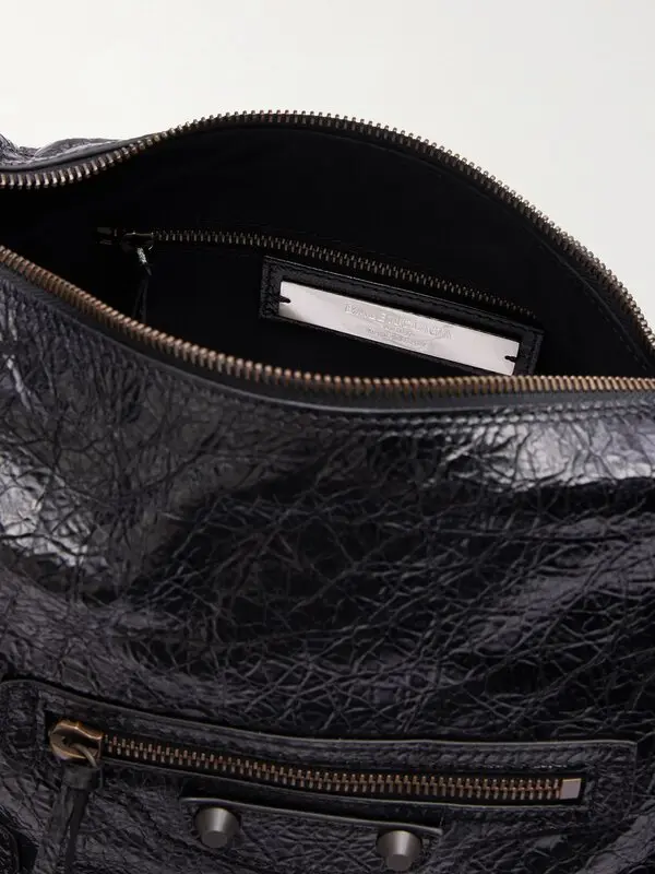 Balenciaga Le City Small Leather Shoulder Bag - Black