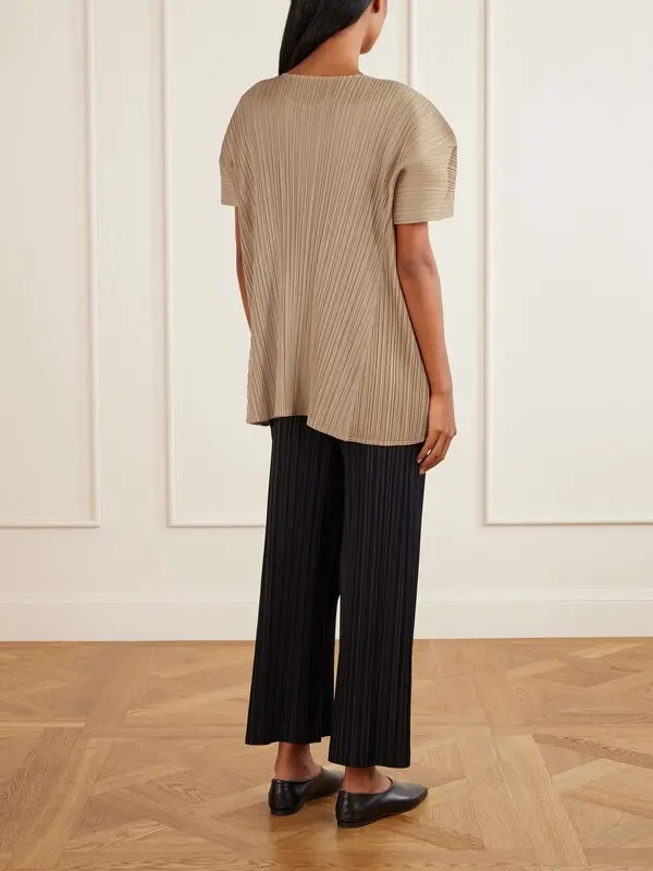 PLEATS PLEASE Issey Miyake Bouquet Plissé Blouse - Beige