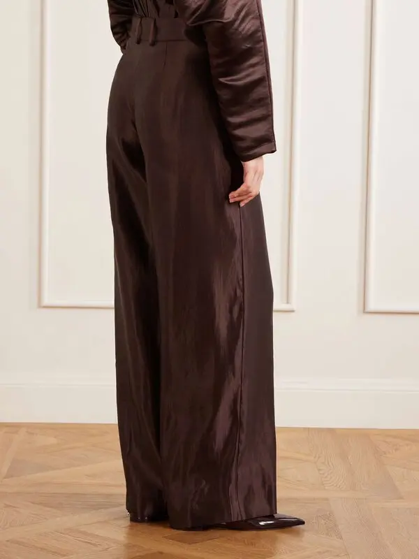 JOSEPH Jnane Linen And Silk-blend Wide-leg Pants