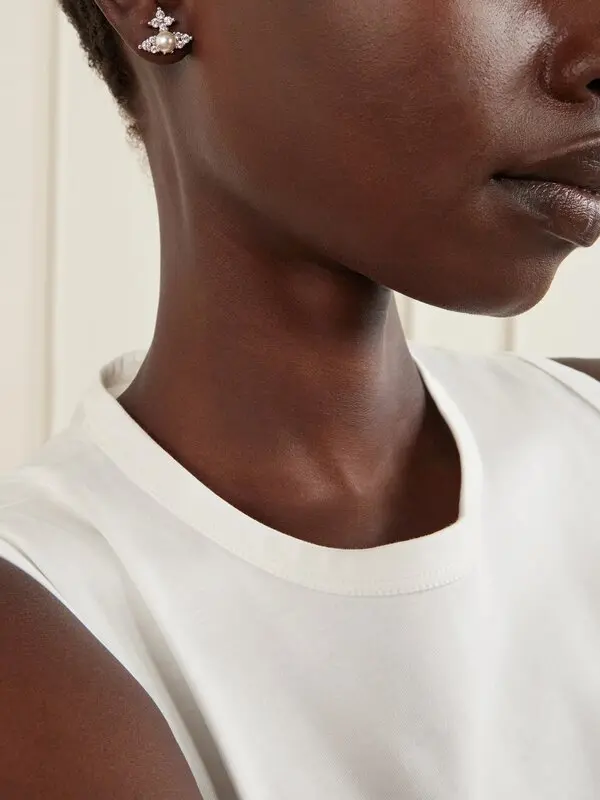 VIVIENNE WESTWOOD Pearl-effect Crystal Earrings